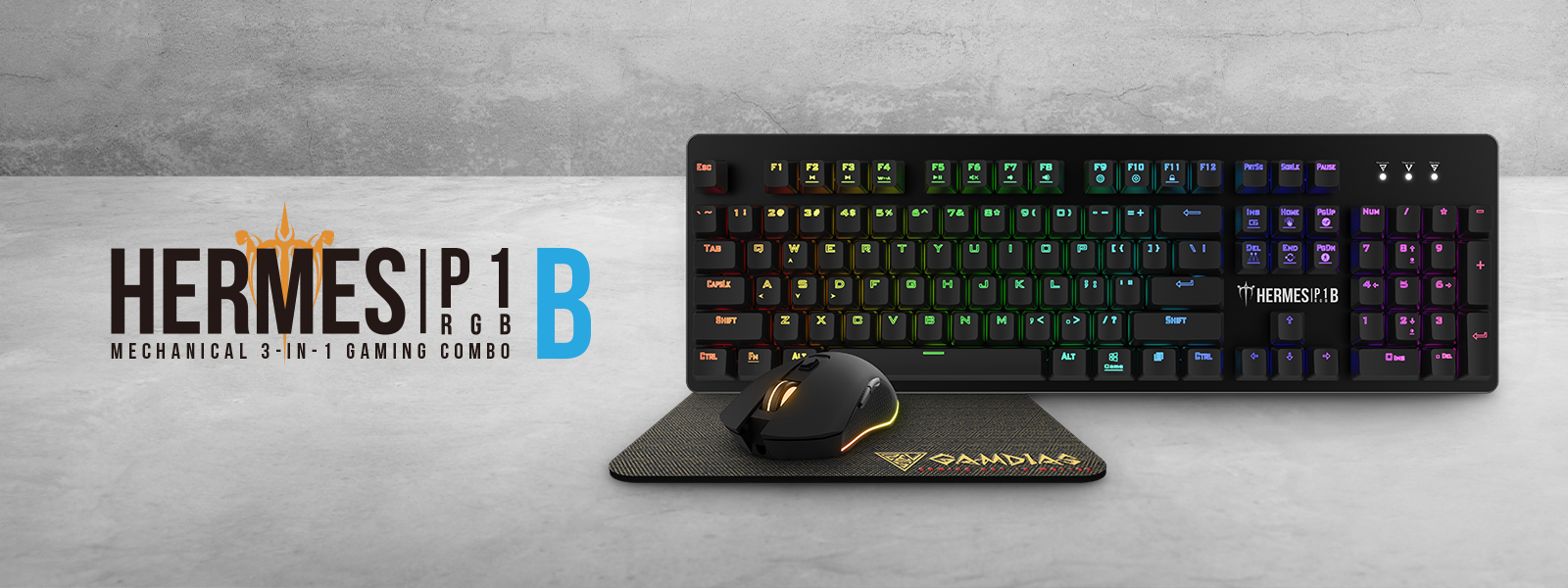 Kit Gaming Gamdias Hermes P1B RGB Combo - PC Garage