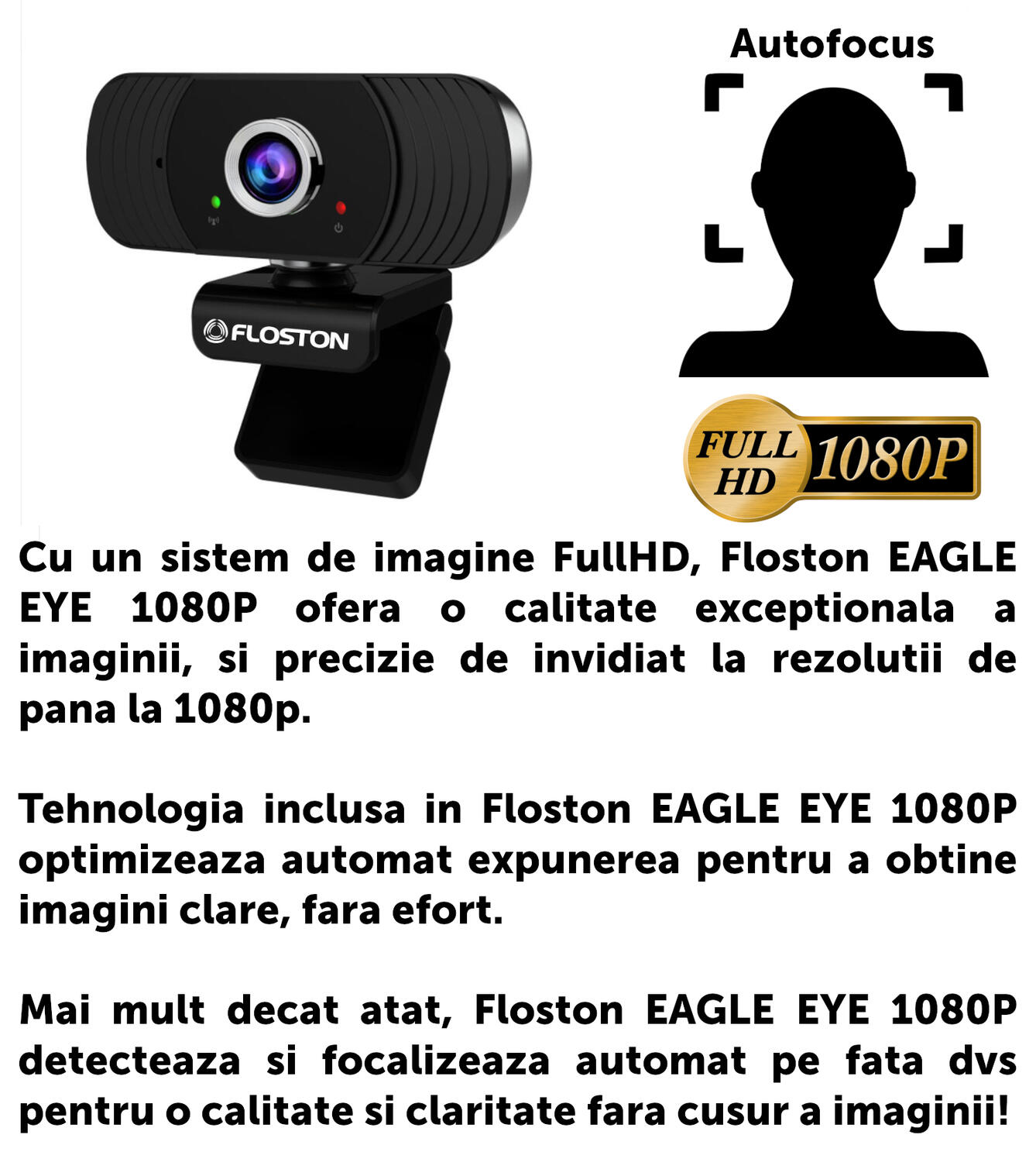 Camera Web Floston Eagle Eye 1080p - PC Garage