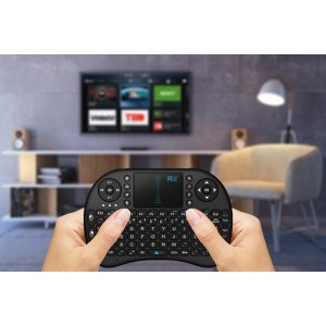Tastatura SMART Rii i8, Wireless, TouchPad, pentru Smart TV, Android ...