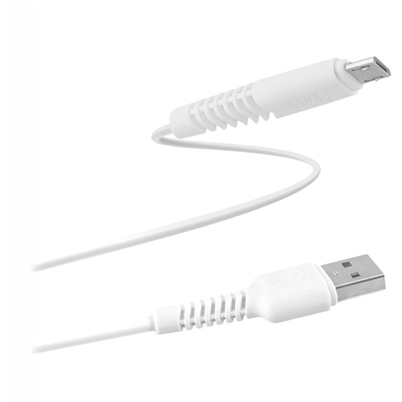 Cablu de date / adaptor TnB USB Male la microUSB Male, 1 m, White - PC ...