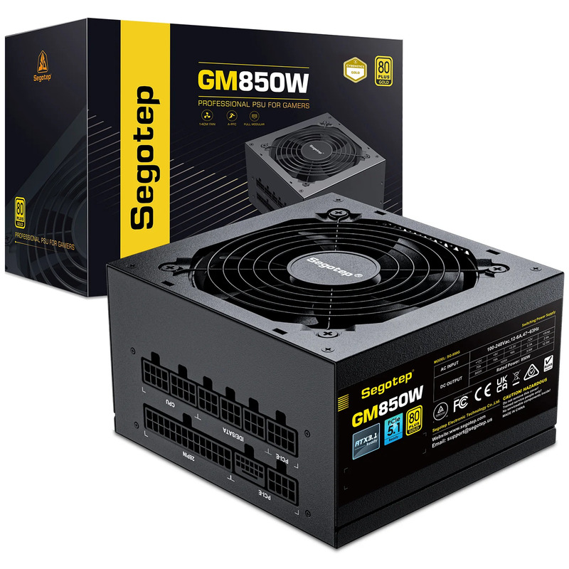 Sursa Segotep GM850W, 80+ Gold, 850W, Black - PC Garage