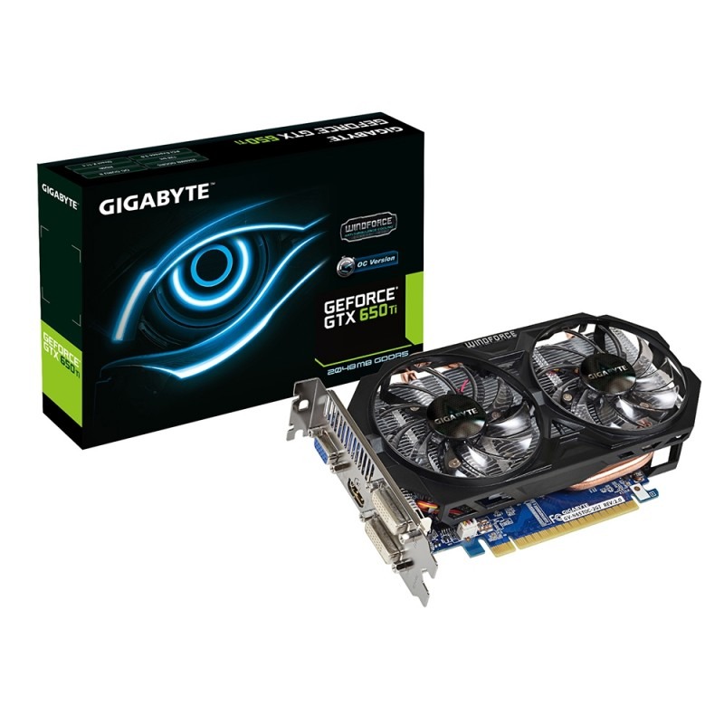 Placa video GIGABYTE GeForce GTX 650 Ti OC WindForce 2X 2GB GDDR5 128 ...