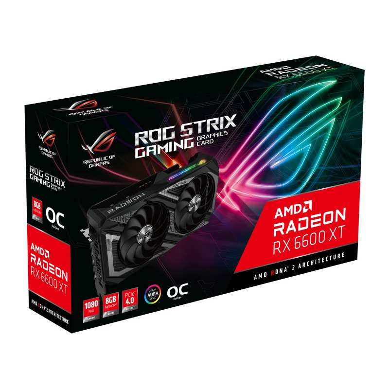 Placa video ASUS Radeon RX 6600 XT ROG STRIX O8G 8GB GDDR6 128-bit - PC ...
