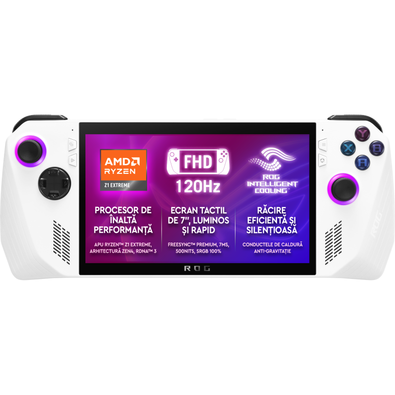 Consola ASUS ROG Ally RC71L, Procesor AMD Ryzen Z1 Extreme, 16GB DDR5 ...