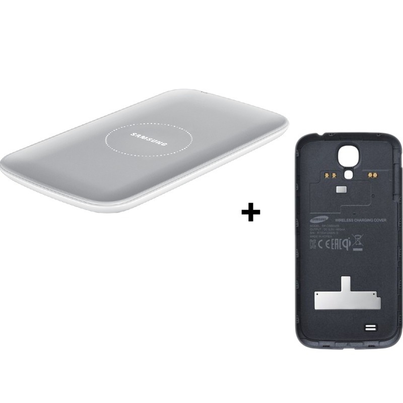 Incarcator wireless Samsung Kit EP-WI950EBEGWW + Capac protectie Cover Black pentru i9500 Galaxy ...