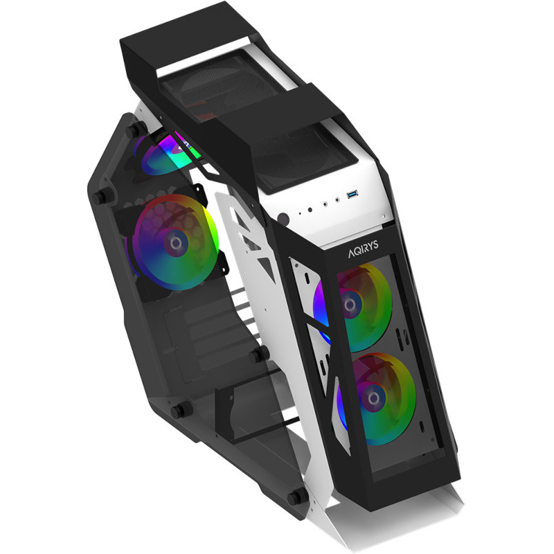 Carcasa AQIRYS Saiph White-Black - PC Garage