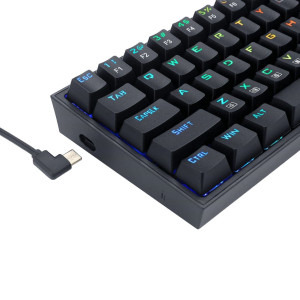 Tastatura Gaming Redragon Castor Black RGB Mecanica Red Switch - PC Garage