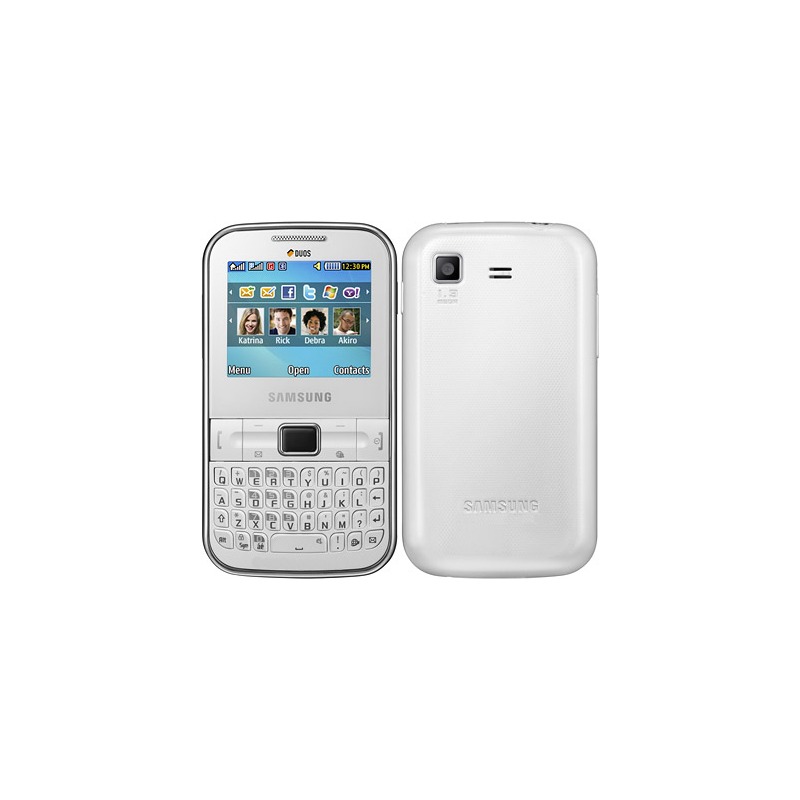 Dual-SIM Samsung C3222 Chat White - PC Garage