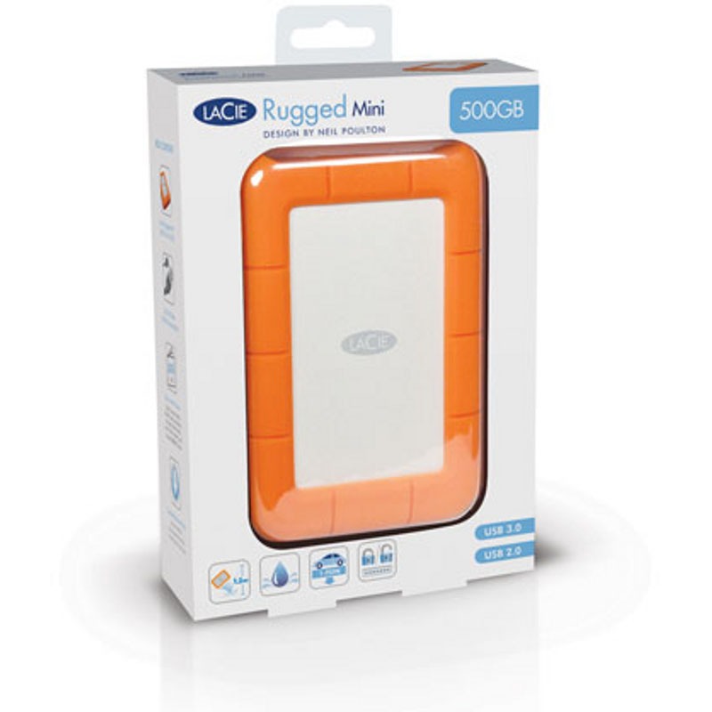 Hard disk extern LaCie Rugged Mini 1TB USB 3.0 5400rpm - PC Garage