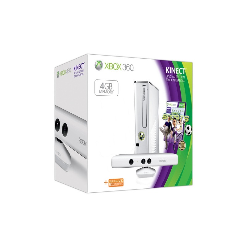Consola Microsoft Xbox 360 4GB + Kinect senzor + Wireless Controller ...