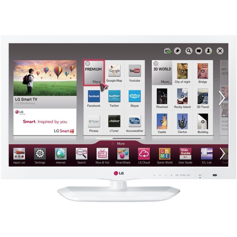 Televizor LED LG Smart TV 26LN460R Seria LN460R 66cm alb HD Ready - PC ...