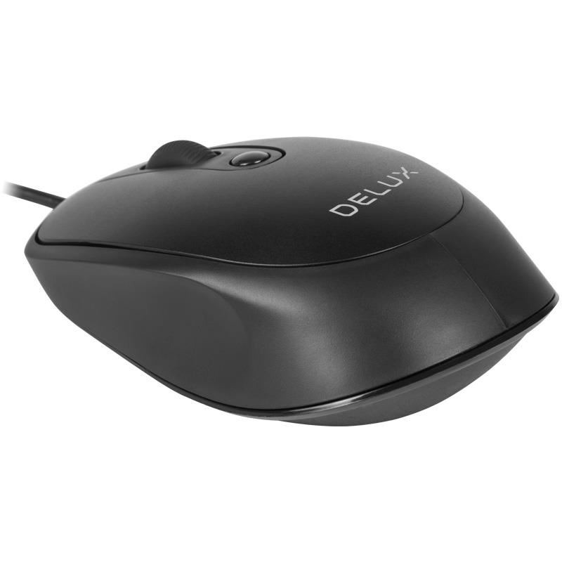 Mouse Delux M366BU Black - PC Garage