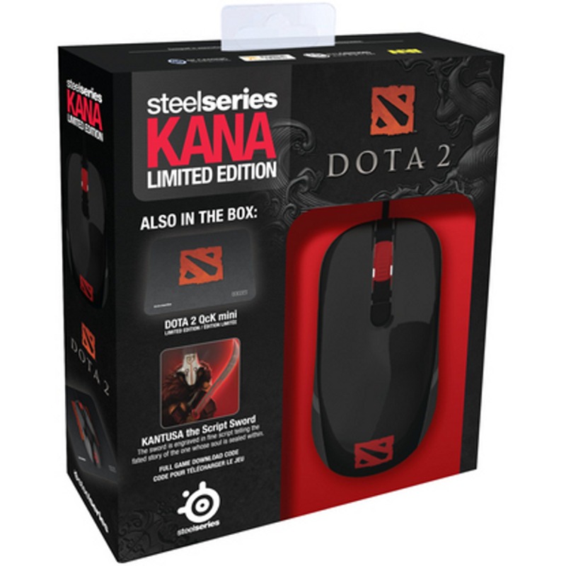 Mouse Gaming SteelSeries Kana + Mouse pad QcK Mini Dota 2 Edition - PC ...