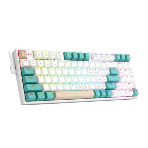 Tastatura Gaming Redragon Veigar White RGB Mecanica Red Switch - PC Garage