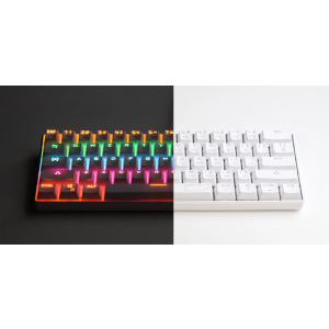 Tastatura Gaming QwertyKey Rice White RGB Mecanica Red Switch - PC Garage