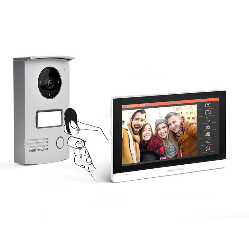 SCS Sentinel Videointerfon cu fir VisioKit 7, 5 Ecusoane RFID ...