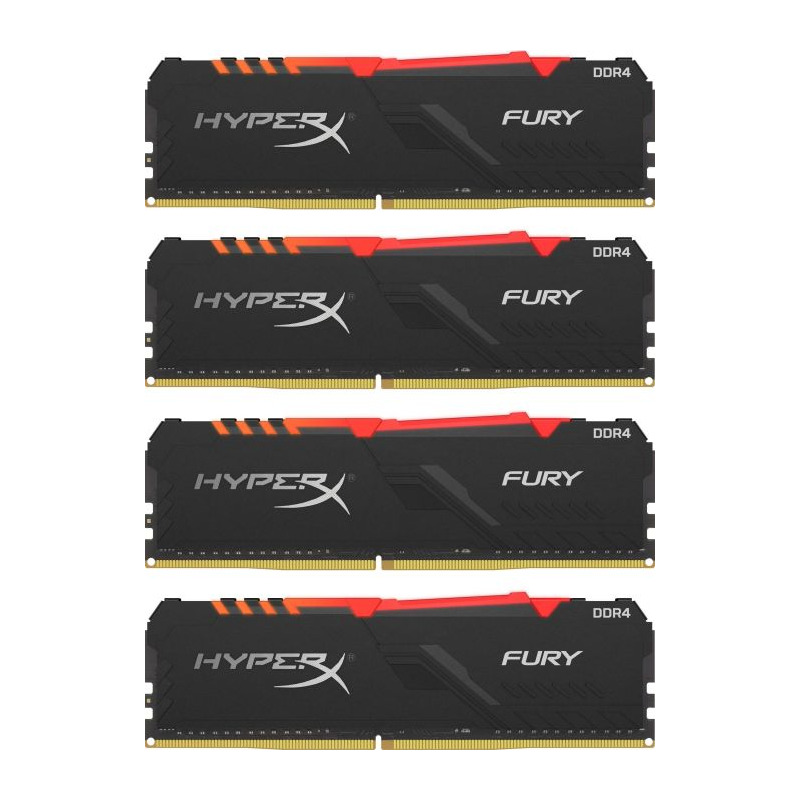 Memorie HyperX Fury RGB 32GB DDR4 2666MHz CL16 Quad Channel Kit - PC Garage