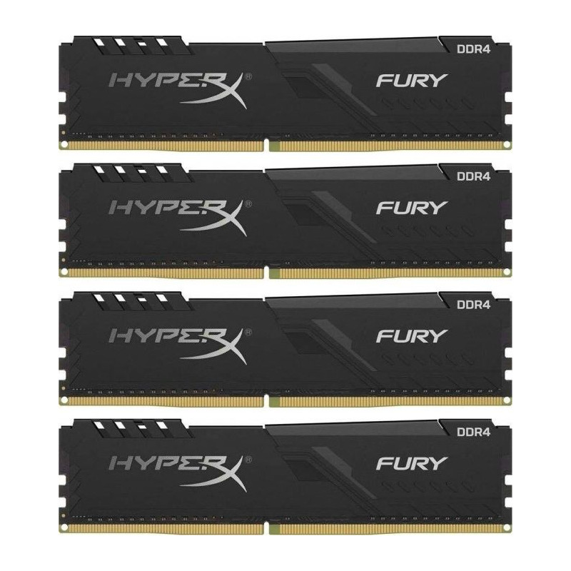 Memorie HyperX Fury Black 128GB DDR4 2400MHz CL15 Quad Channel Kit - PC ...