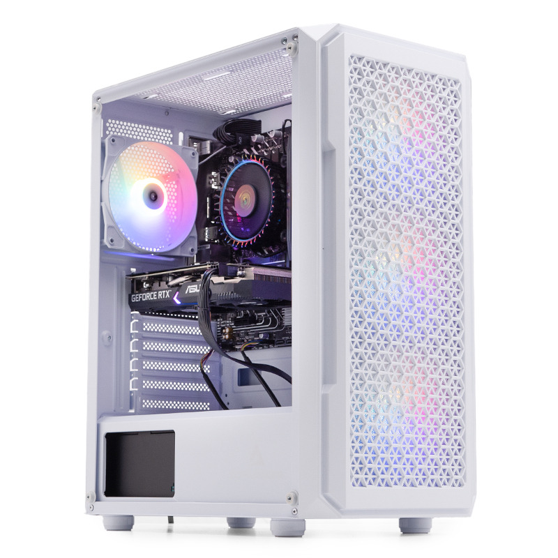 PC Gaming ZMEU Legendar Alb v2, AMD Ryzen 5 5600 3.5GHz, 16GB DDR4, 1TB SSD, RTX 3060 12GB GDDR6 ...