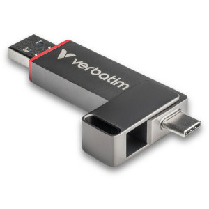 Memorie externa Verbatim Dual QuickStick 128GB USB-C 3.2 Gen 1 Grey ...