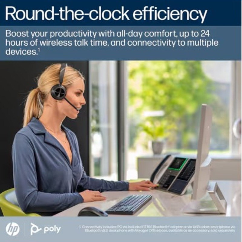 Casti HP On-Ear, Poly Voyager 4320 UC, Bluetooth 5.1, Noise Cancelling ...