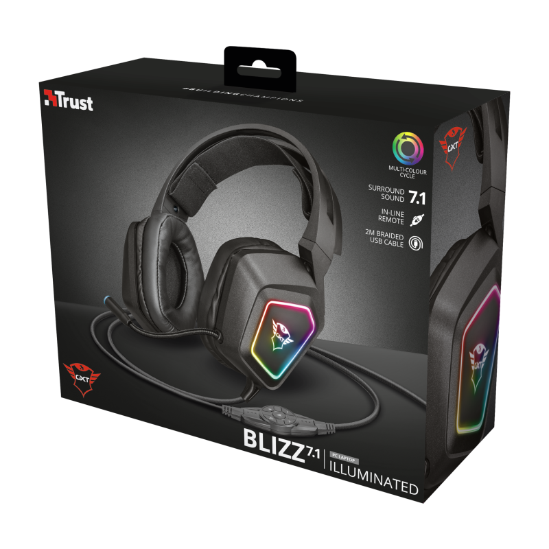 Casti Gaming Trust GXT 450 Blizz RGB 7.1 - PC Garage