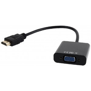 Adaptor Spacer 1x HDMI Male - 1x VGA Female, negru - PC Garage