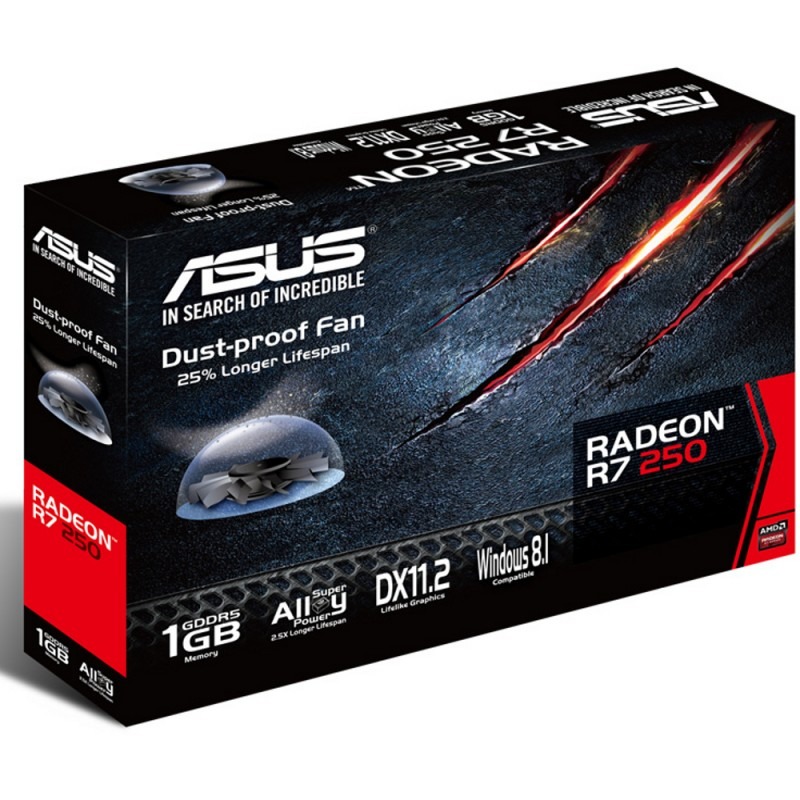 Placa video ASUS Radeon R7 250 1GB GDDR5 128-bit - PC Garage