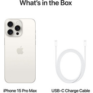 Smartphone Apple iPhone 15 Pro Max, 256GB, 5G, White Titanium - PC Garage
