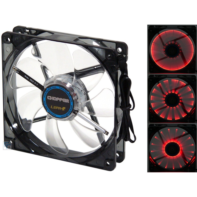 Ventilator Lepa Chopper red LED - PC Garage