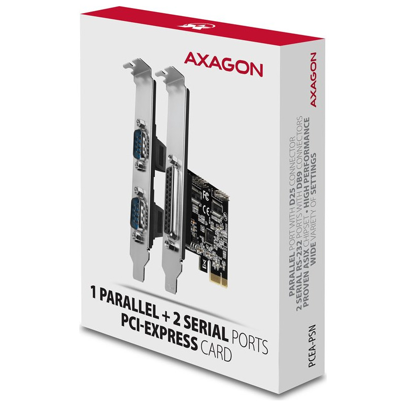Adaptor AXAGON PCEA-PSN 1x PCI-E - 1x Paralel + 2x Serial - PC Garage