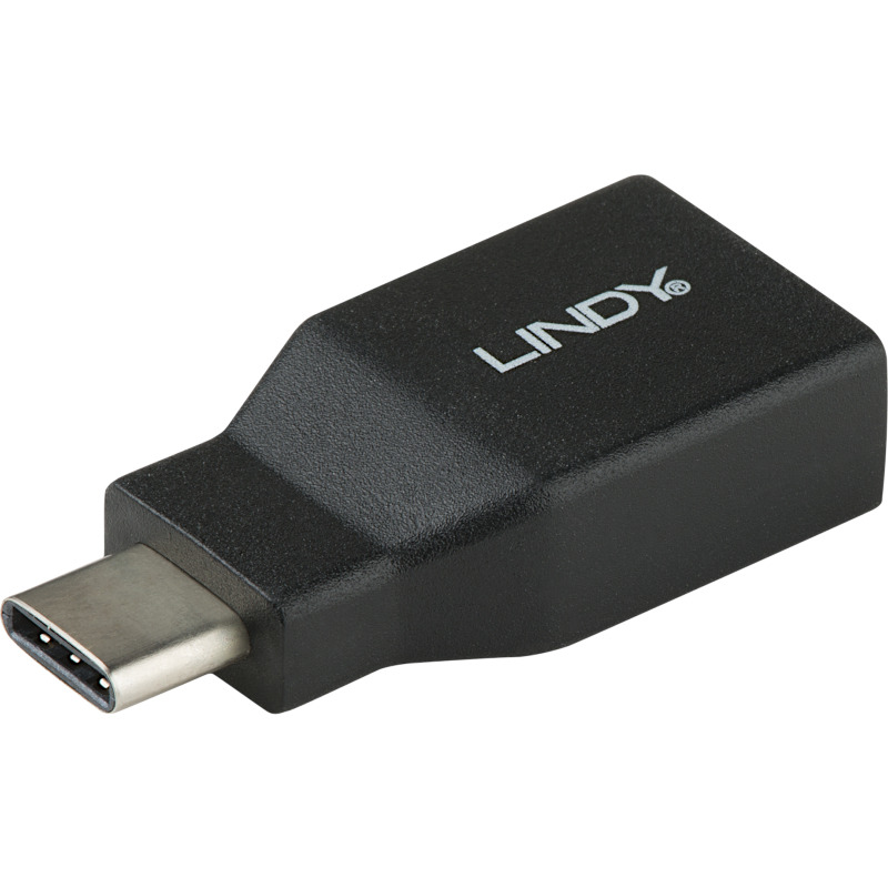 Adaptor LINDY 1x USB 3.2 tip C Male - 1x USB 3.2 tip A Female, negru ...