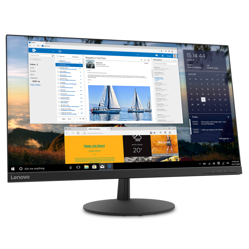 Monitor LED Lenovo L27q-30 27 inch 2K 4 ms Black FreeSync 75Hz - PC Garage