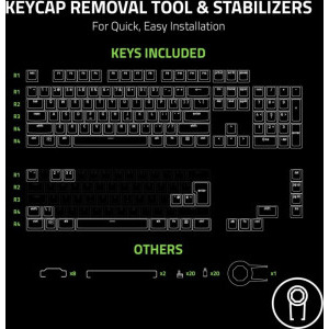 Accesoriu gaming Razer Phantom Pudding Keycap Set Black - PC Garage