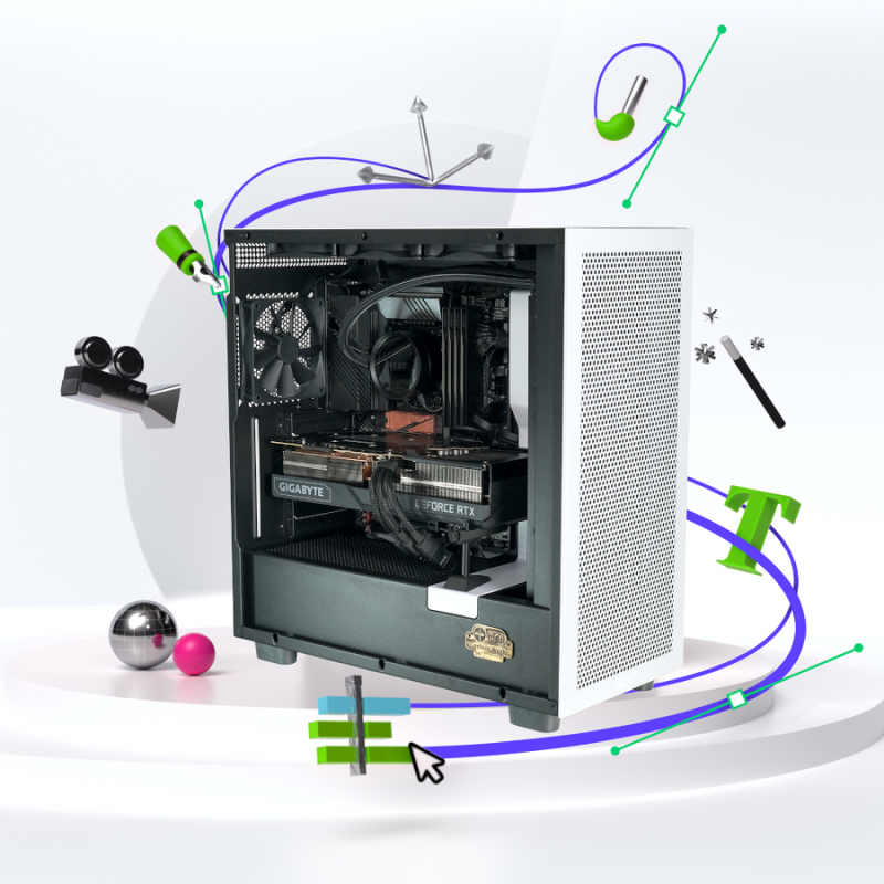 Desktop PC ITD Custom Works Waverider, Procesor Intel® Core™ i9-12900K ...